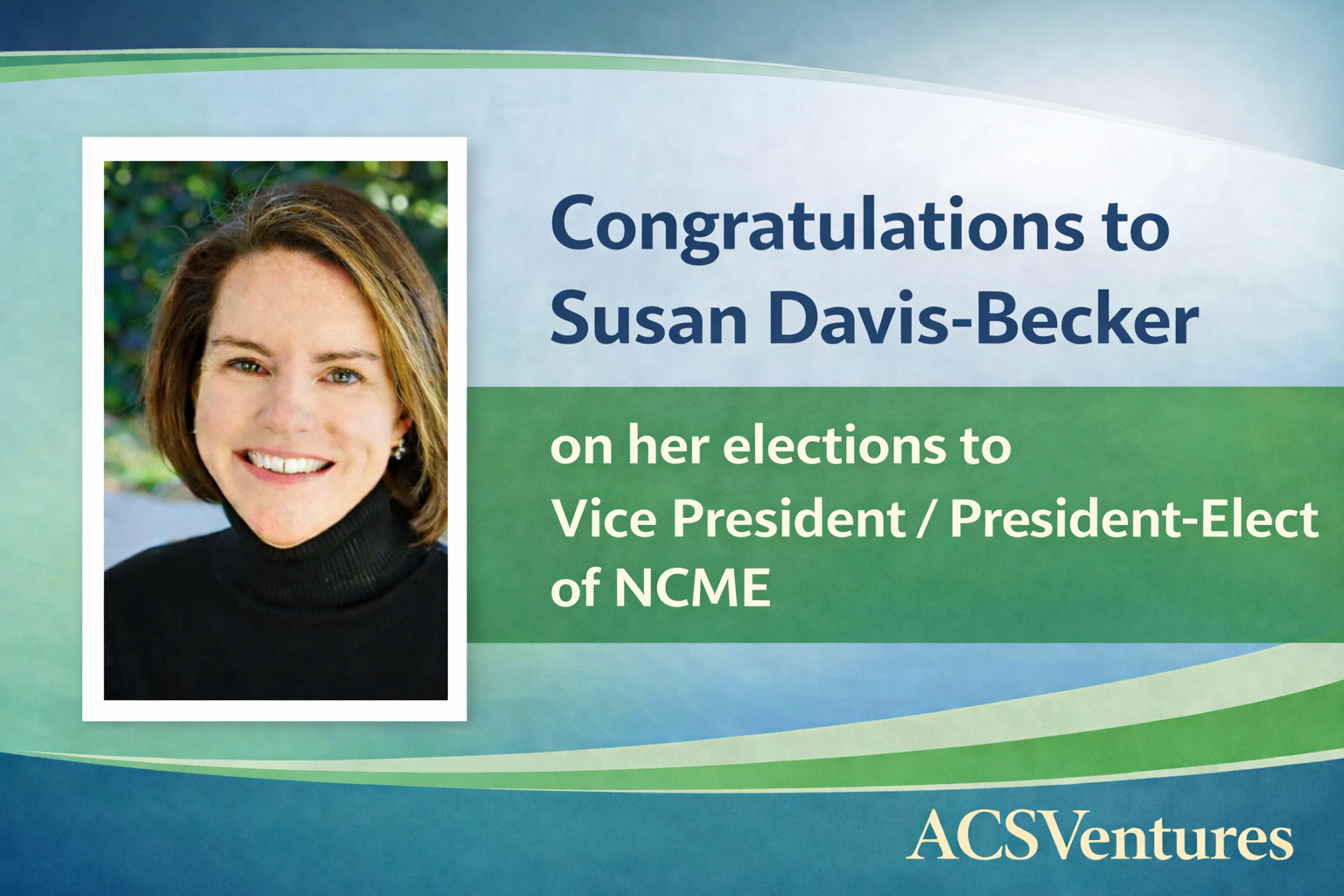 Congratulations Susan! - ACS Ventures